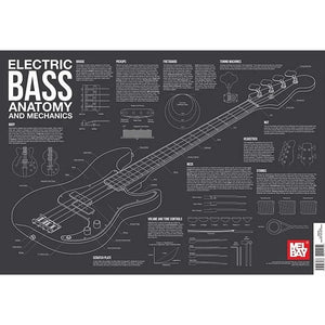Electric Bass Anatomy and Mechanics Wall Chart / Poster 35